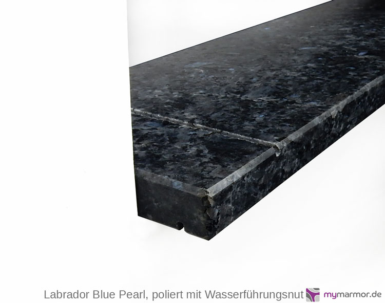 Labrador Blue Pearl - blaue Granitplatte nach Maß | mymarmor